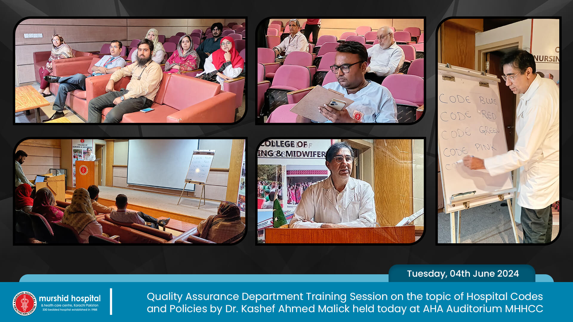 Quality Assurance Department Training Session on “Hospital Codes and ...